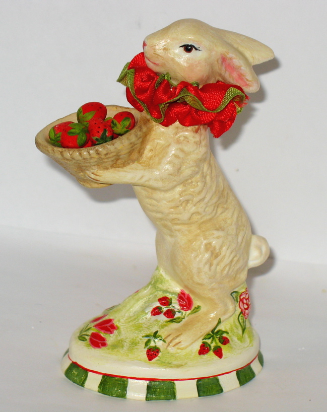 Chalkware Rabbit from antique chocolate mold