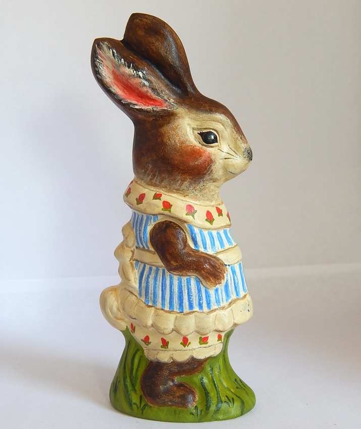 Chalkware Rabbit in Dress from an antique chocolate mold | Bittersweet ...