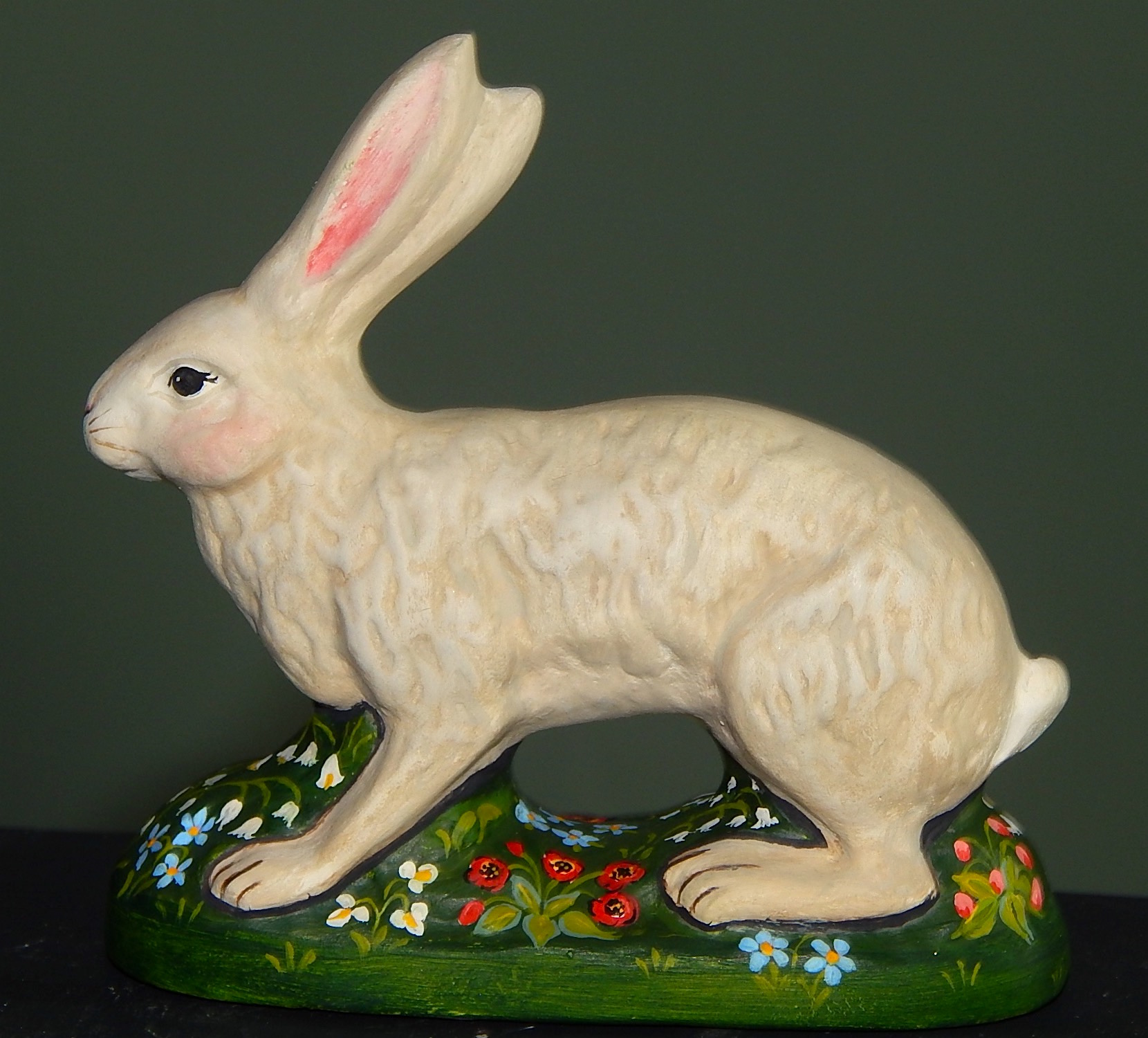 Chalkware German Bunny Rabbit from an antique chocolate mold ...