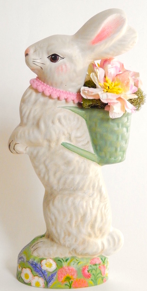 Chalkware German Bunny Rabbit from an antique chocolate mold ...