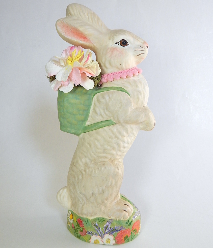Chalkware German Bunny Rabbit from an antique chocolate mold ...