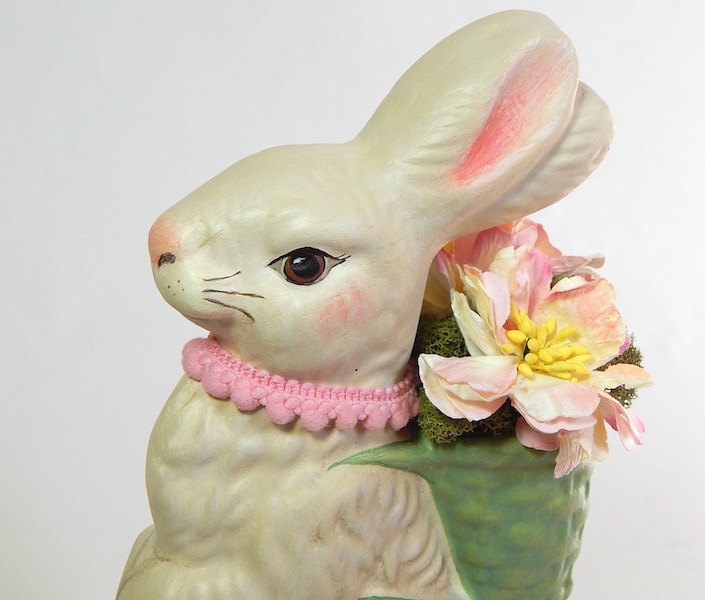 Chalkware German Bunny Rabbit from an antique chocolate mold ...